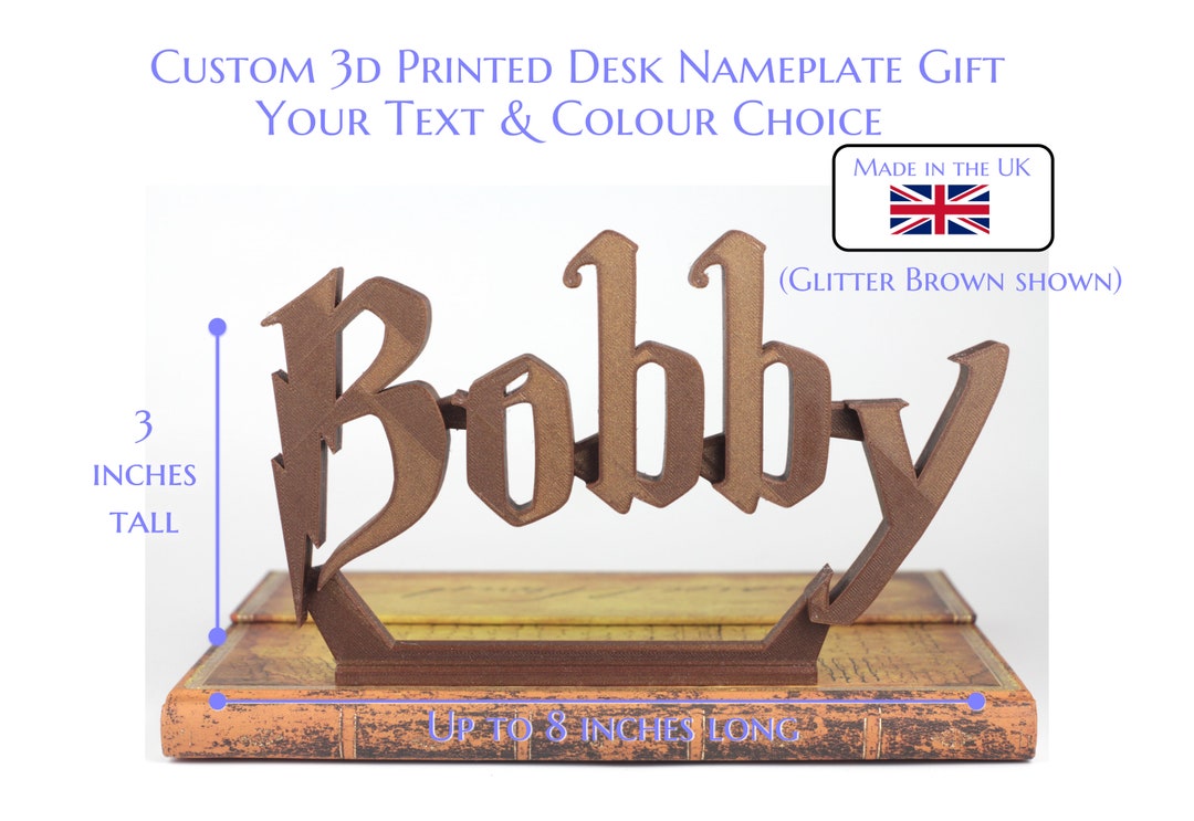 Custom Wizard Nameplate Desk Sign Gift - up to 8 Inches Long - 0.55 ...