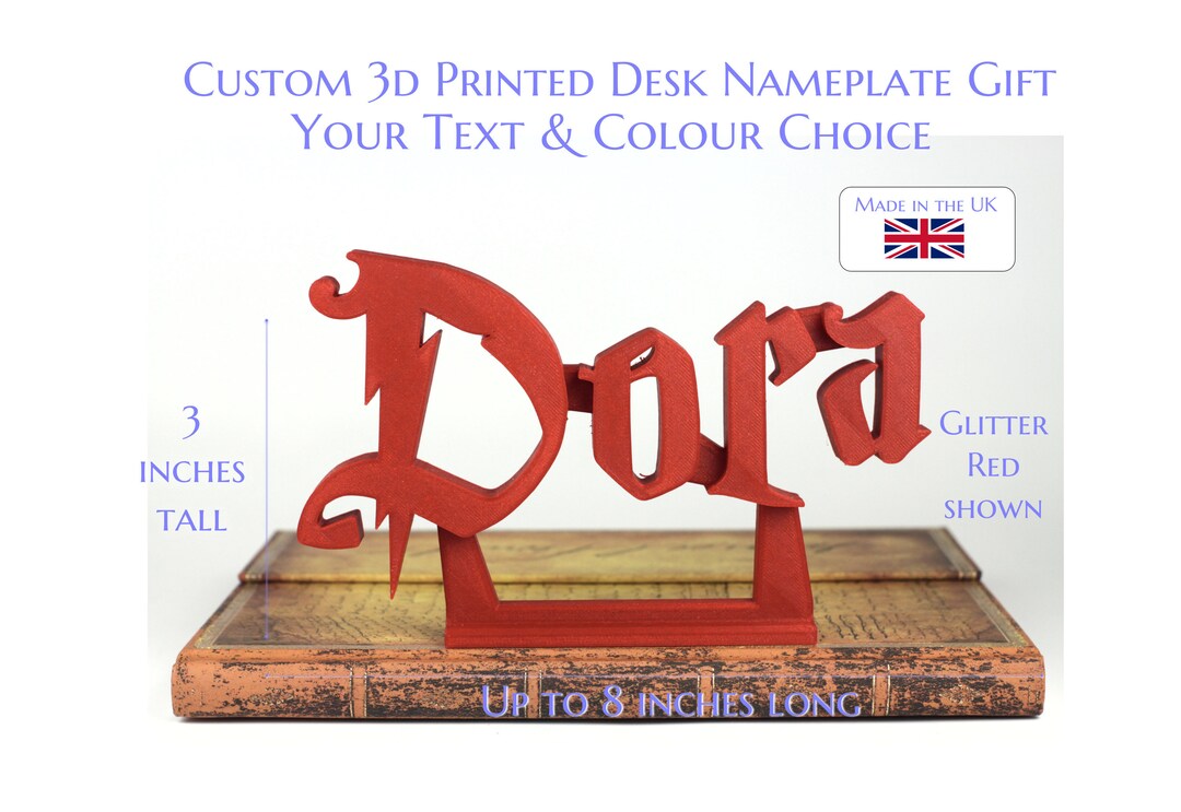 Custom Wizard Nameplate Desk Sign Gift up to 8 Inches Long 0.55 Inches ...