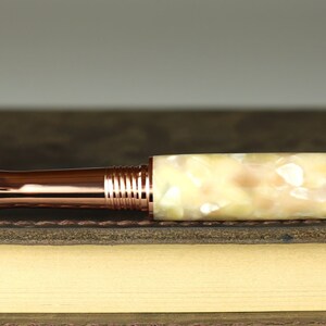 Calligraphy Fountain Pen - Handmade & Engravable Vintage Opal Acrylic ...