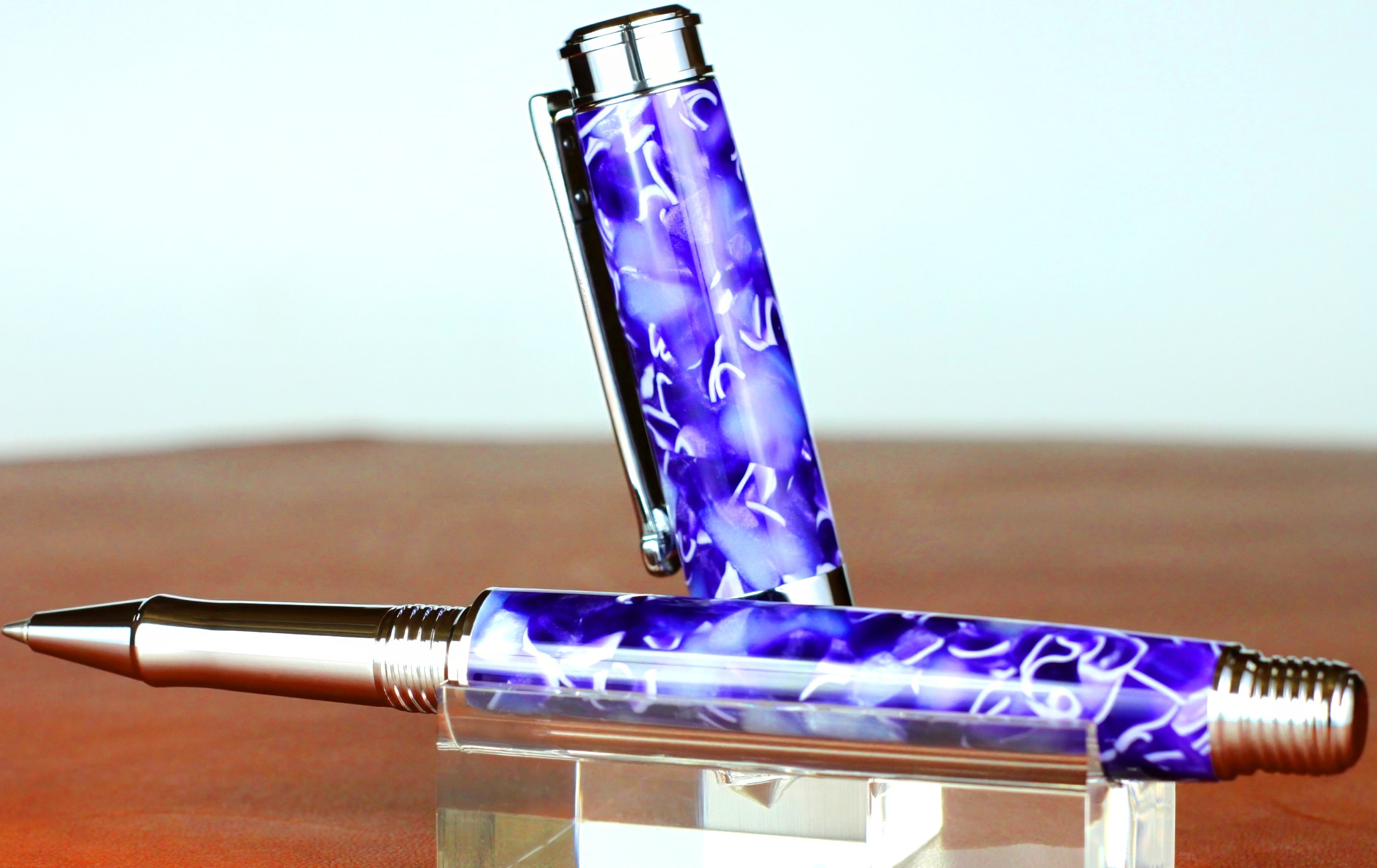 Rollerball Pen - Engravable & Handmade Vintage English Conway Purple ...