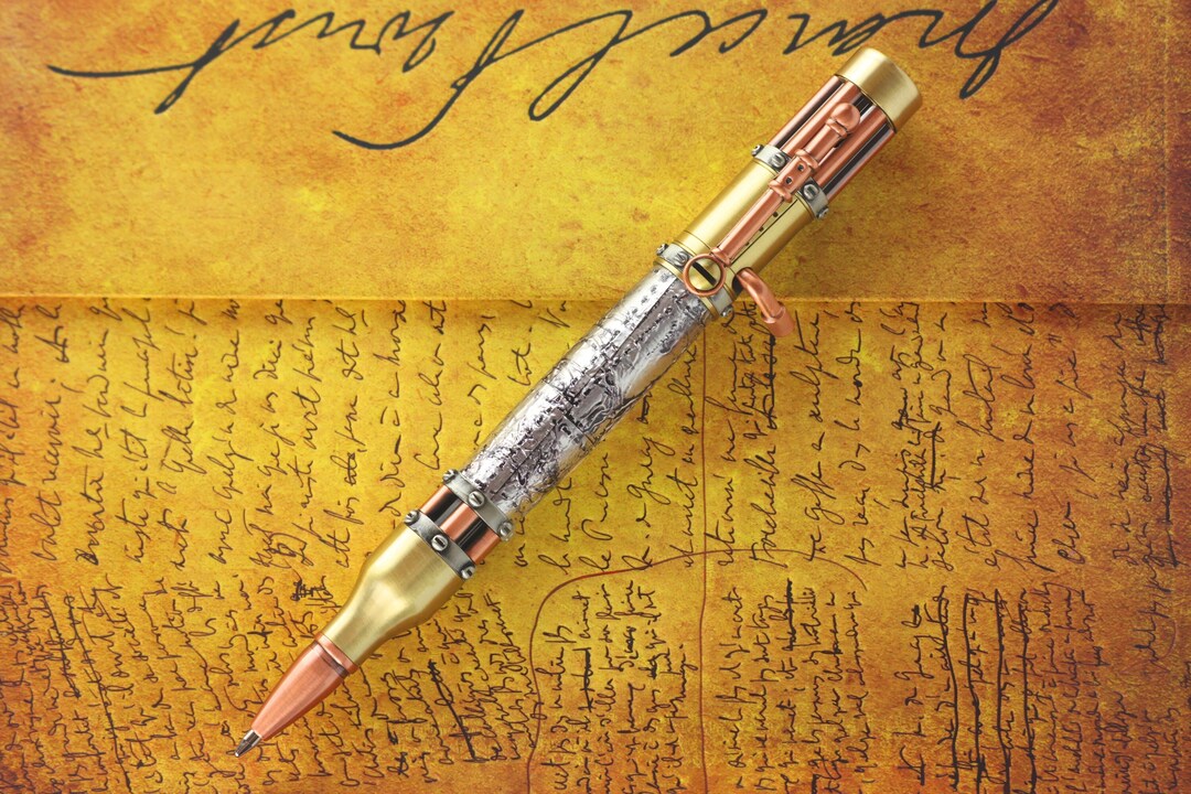 Steampunk Bolt Action Ballpoint Pen - Antique Bronze & Copper ...