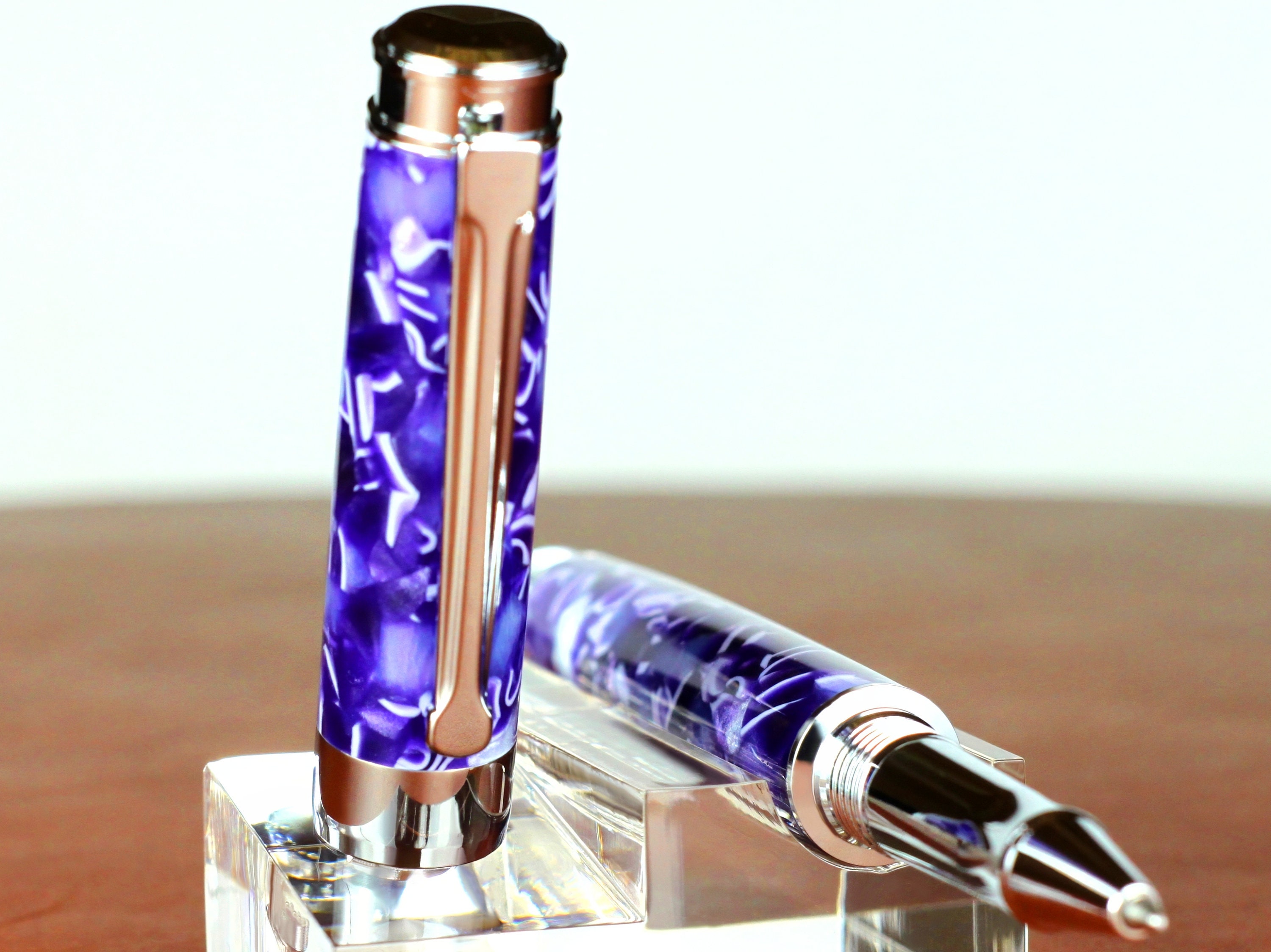 Rollerball Pen - Engravable & Handmade Vintage English Conway Purple ...