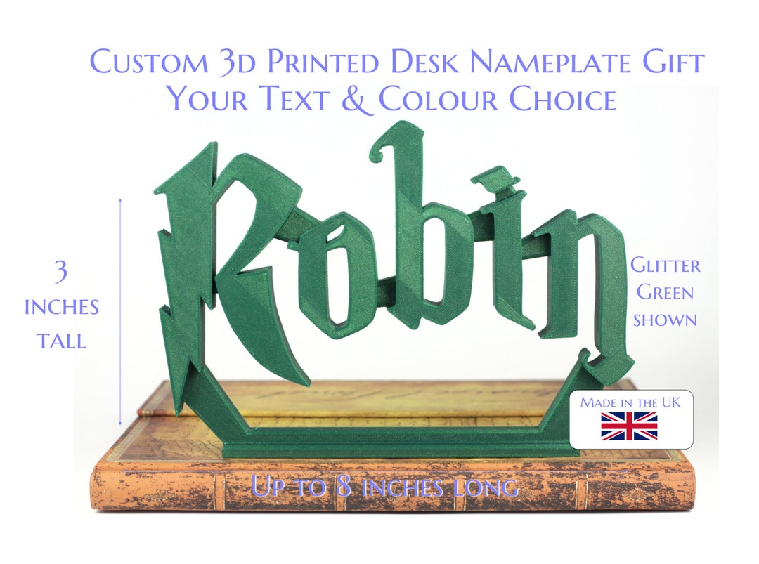 Custom Wizard Nameplate Desk Sign Gift - up to 8 Inches Long - 0.55 ...