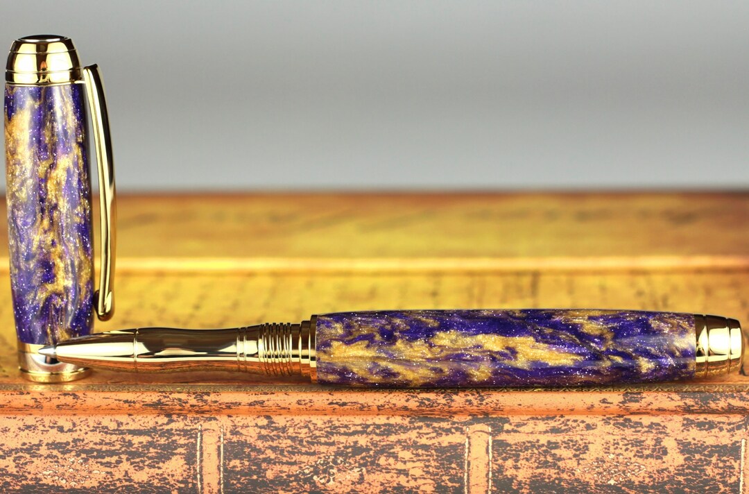 Rollerball Pen - Engravable & Handmade Diamond Sparkle Purple - Etsy