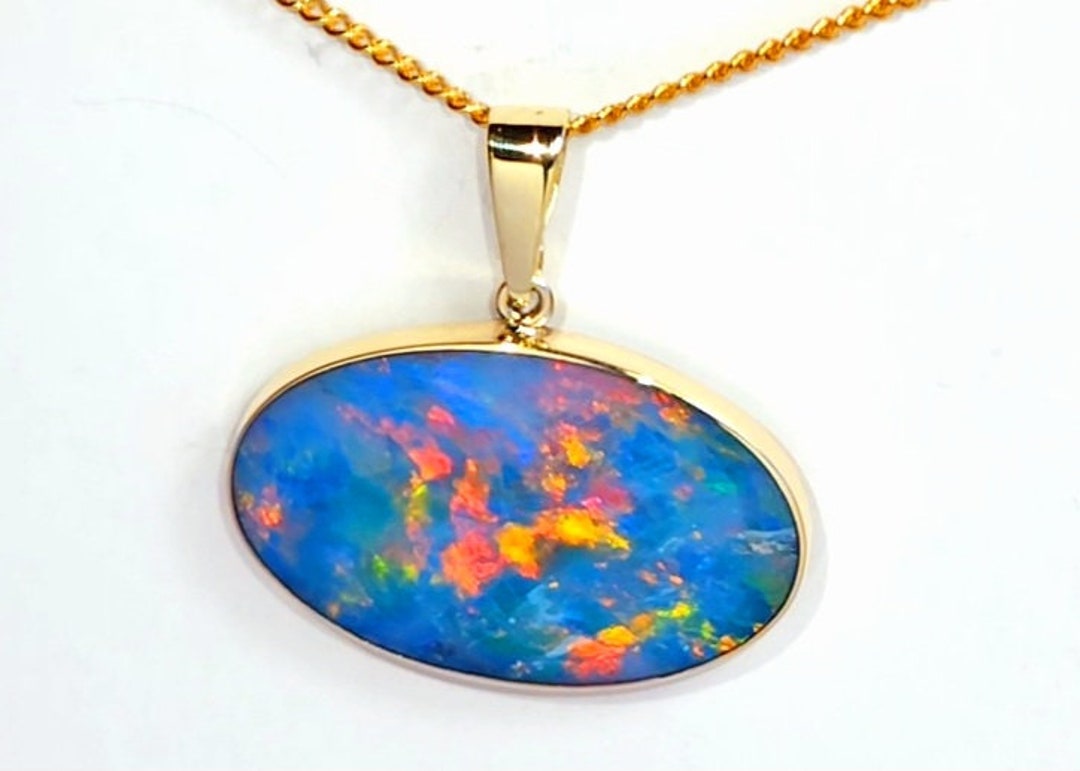 Olympic INFERNO! From Our Mine Gem Coober Pedy 14k Solid Gold ...