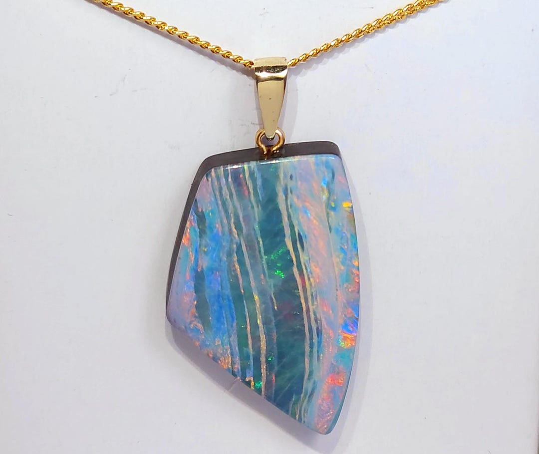 HUGE 'river Flow' Rare Pattern Olympic Coober Pedy Natural Mined Opal ...