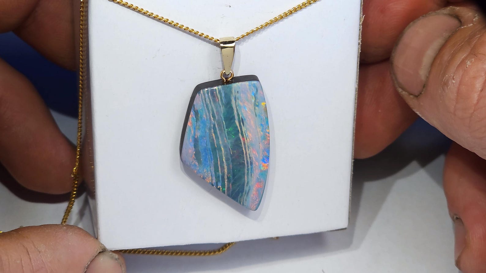 HUGE 'river Flow' Rare Pattern Olympic Coober Pedy Natural Mined Opal ...