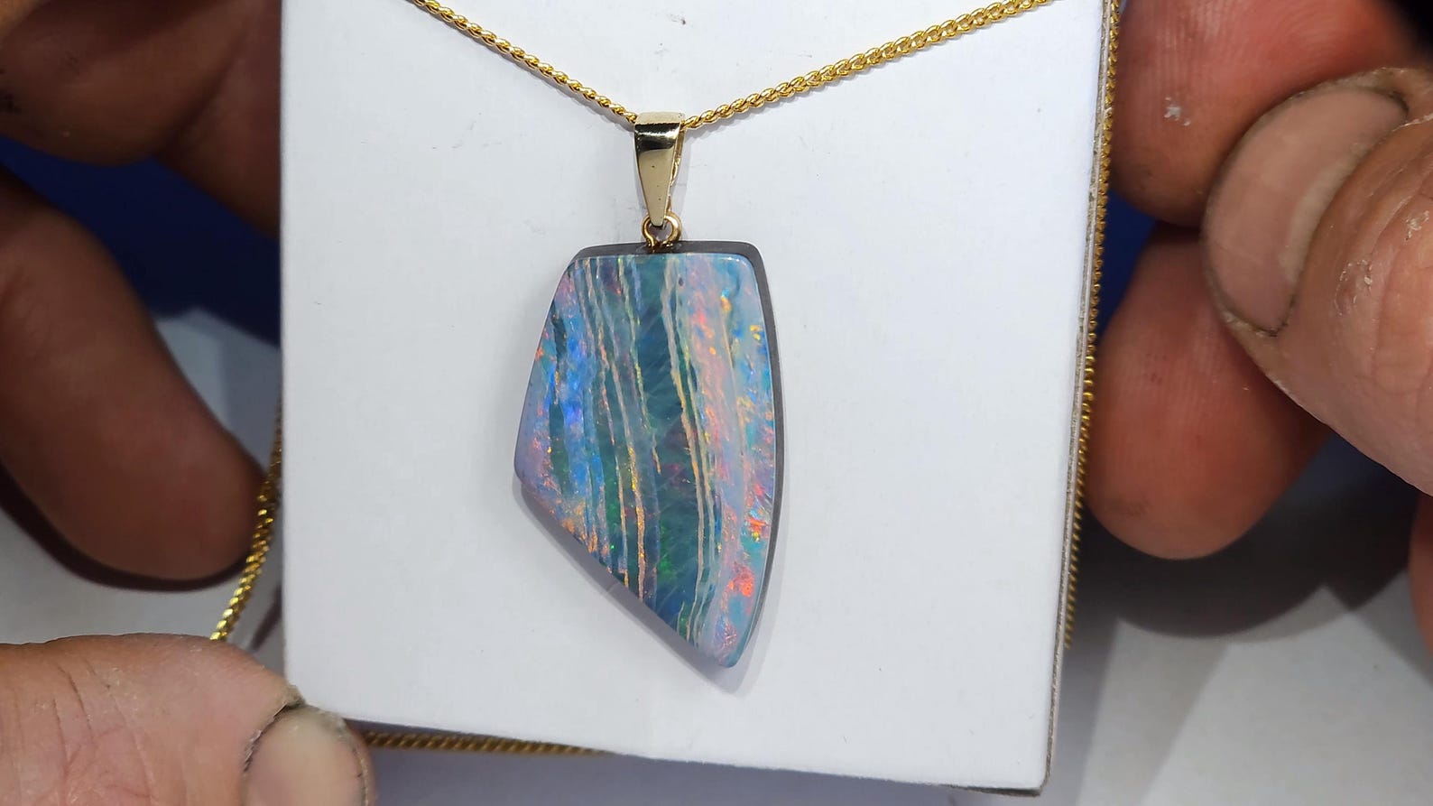 HUGE 'river Flow' Rare Pattern Olympic Coober Pedy Natural Mined Opal ...