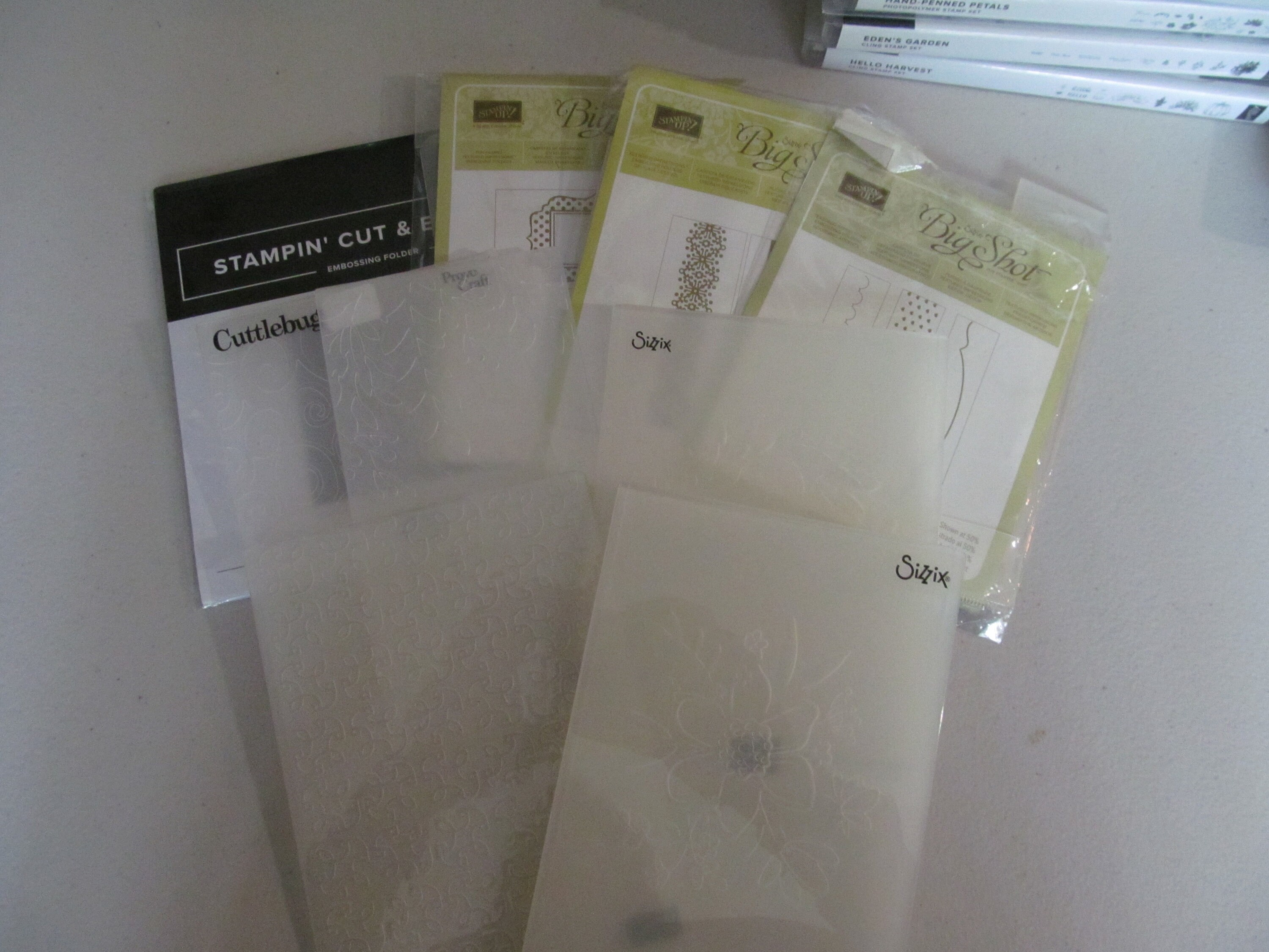 Various Embossing Folders for Stampin' Up! Big Shot or Cuttlebug ...