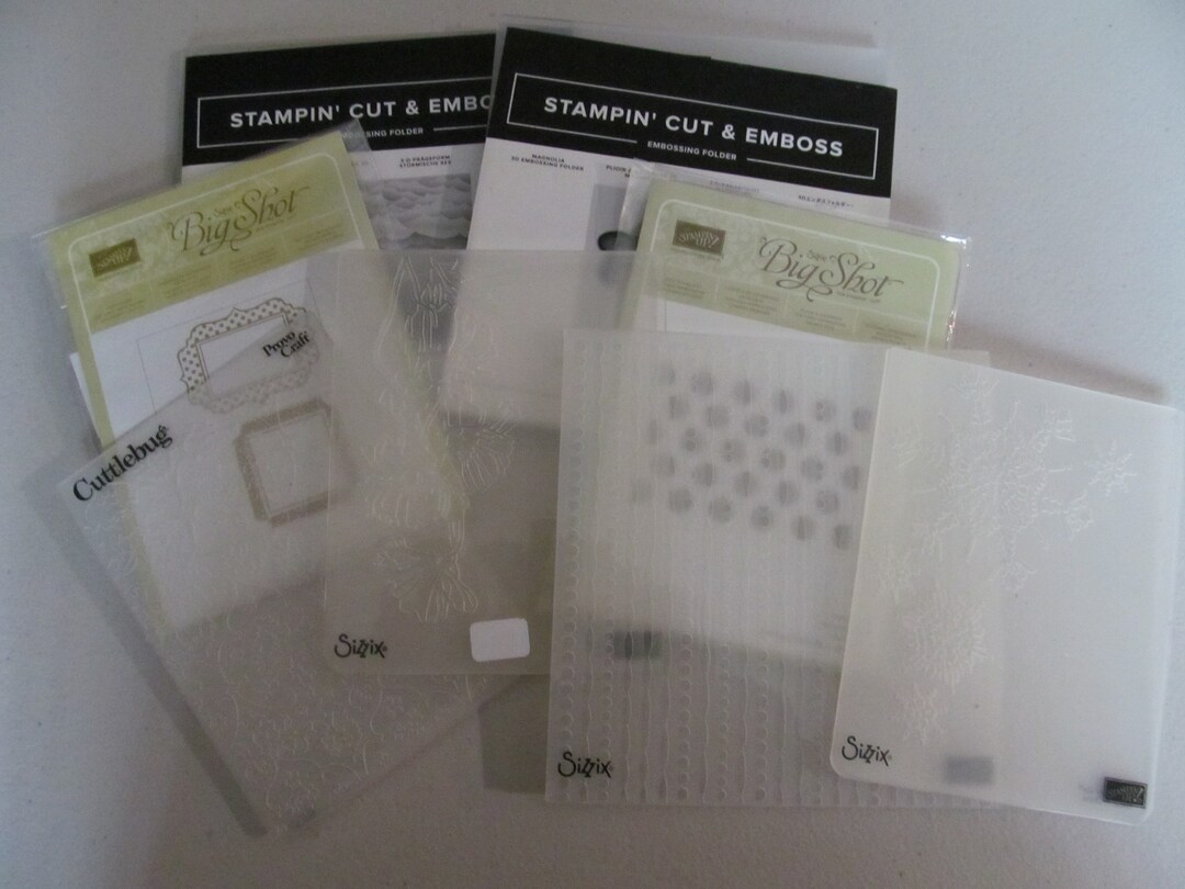 Various Embossing Folders for Stampin' Up! Big Shot or Cuttlebug ...