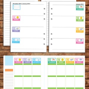 Rainbow Weather and Date Cover Printable Planner Stickers / - Etsy