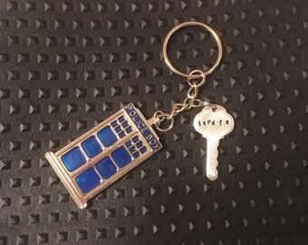 Doctor Who Tardis Keychain Dr. Who Carved Wood Key Ring | Etsy