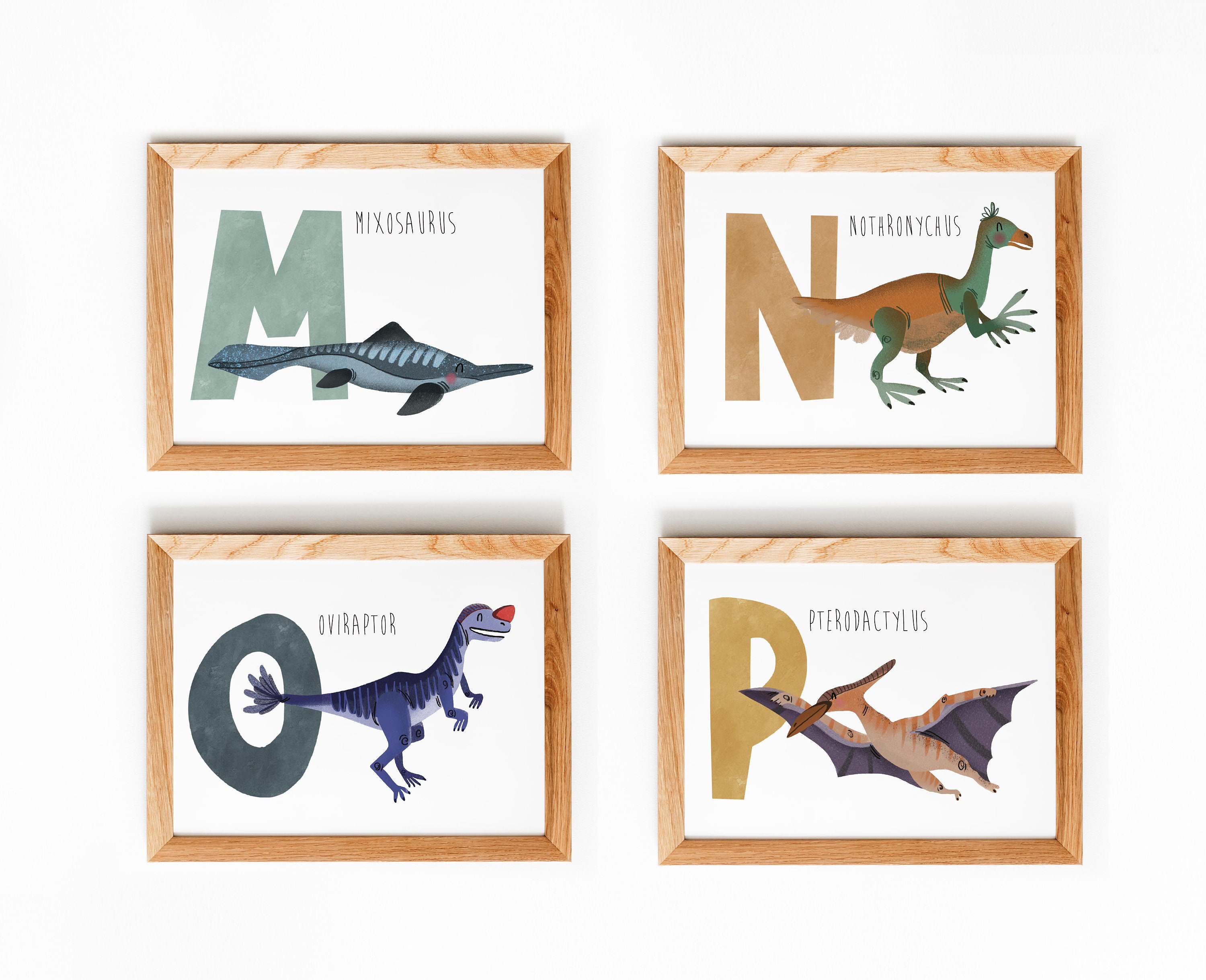 Letter Cards - the Big Dinosaur Alphabet - 26 Cards - Etsy