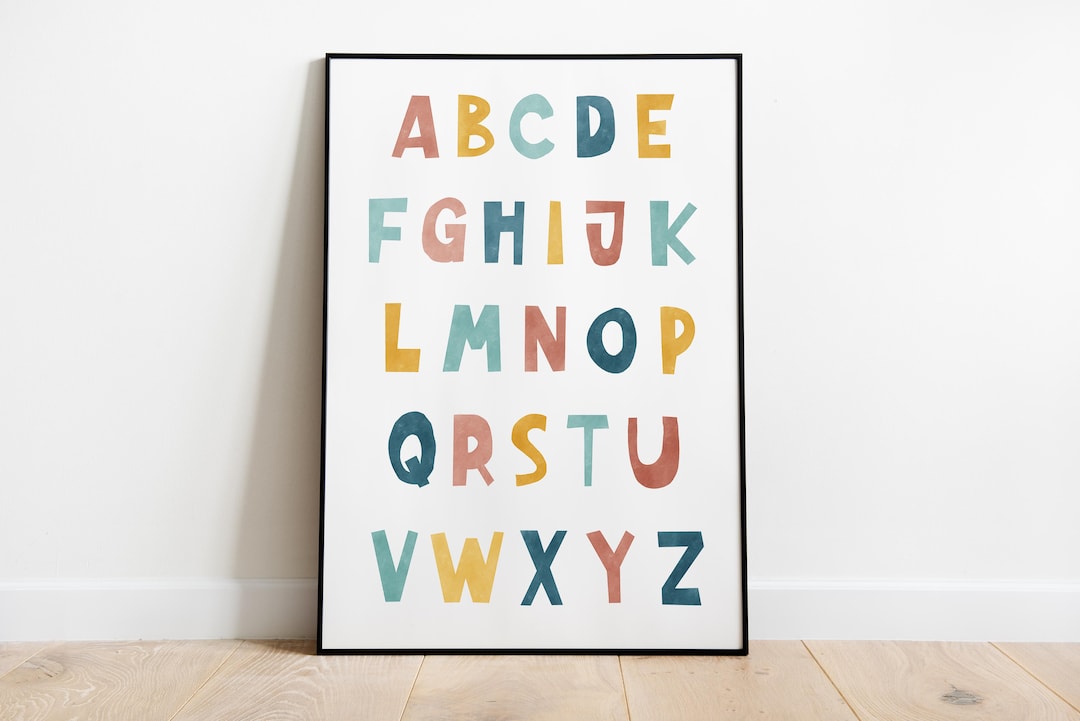 Póster infantil Alfabeto ABC - letras - cuadro habitación infantil ...
