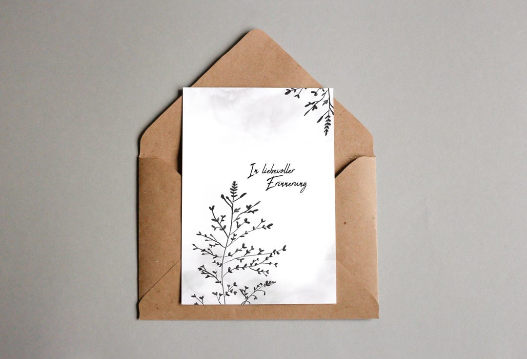 Funeral Card Folding Card - Sympathy Card - Mourning - Sympathy - Etsy