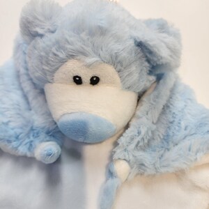 Personalized Blue Teddy Bear, Baby Boy Gift, Monogrammed Security ...