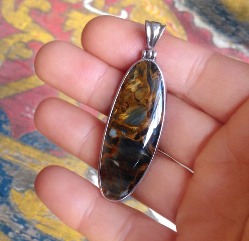 Colgante de pietersita ~ Namibia - Etsy México