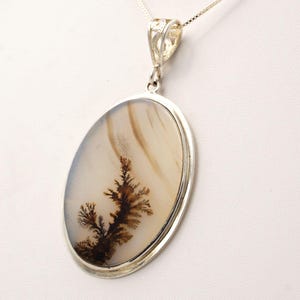 Dendritic Agate (AKA Shazar Stone) Pendant With Chain - Etsy