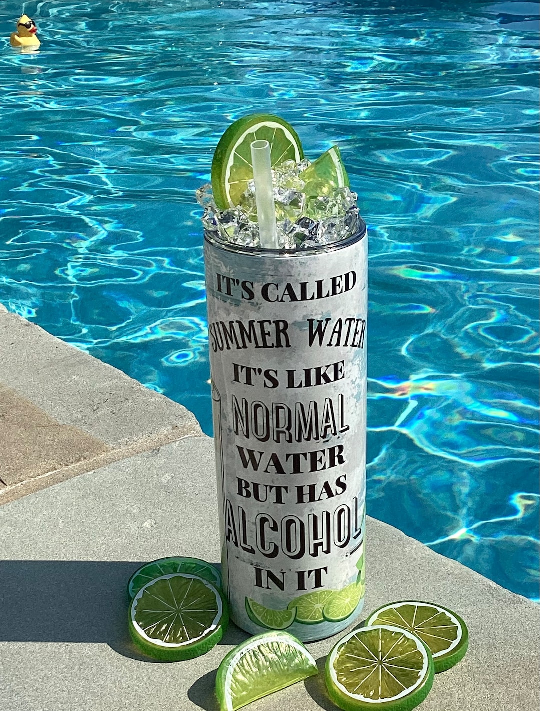 It’s Called Summer Water Tumbler | 20oz Skinny Cup With Straw | Funny ...