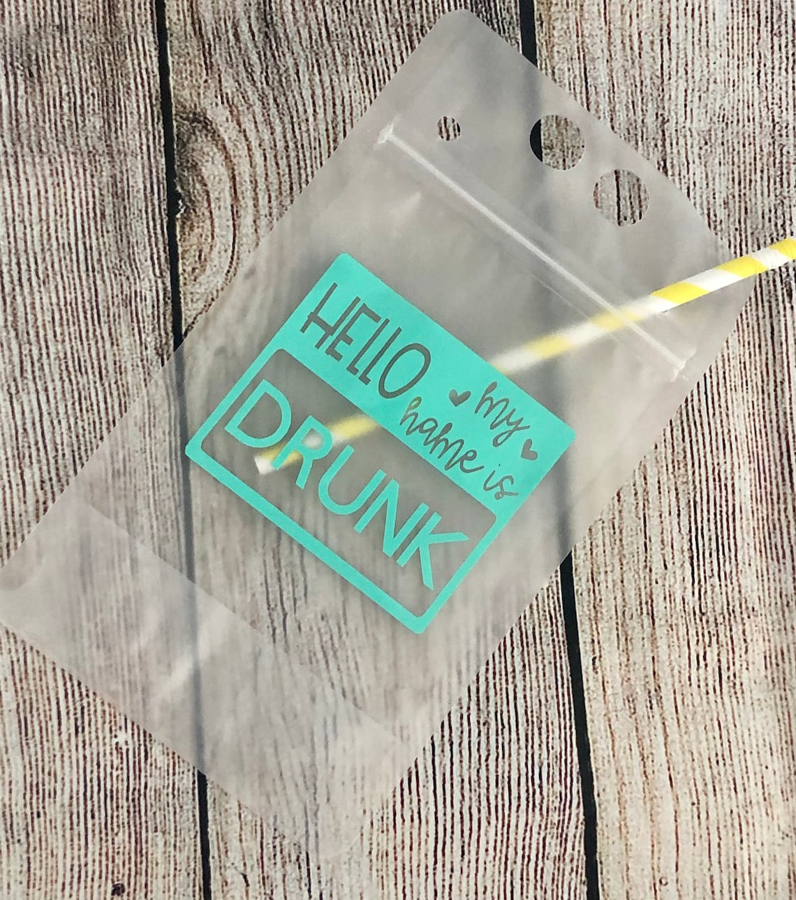Hello My Name is Drunk | Drunk Name Tag | Adult Drink Pouch | Beverage ...