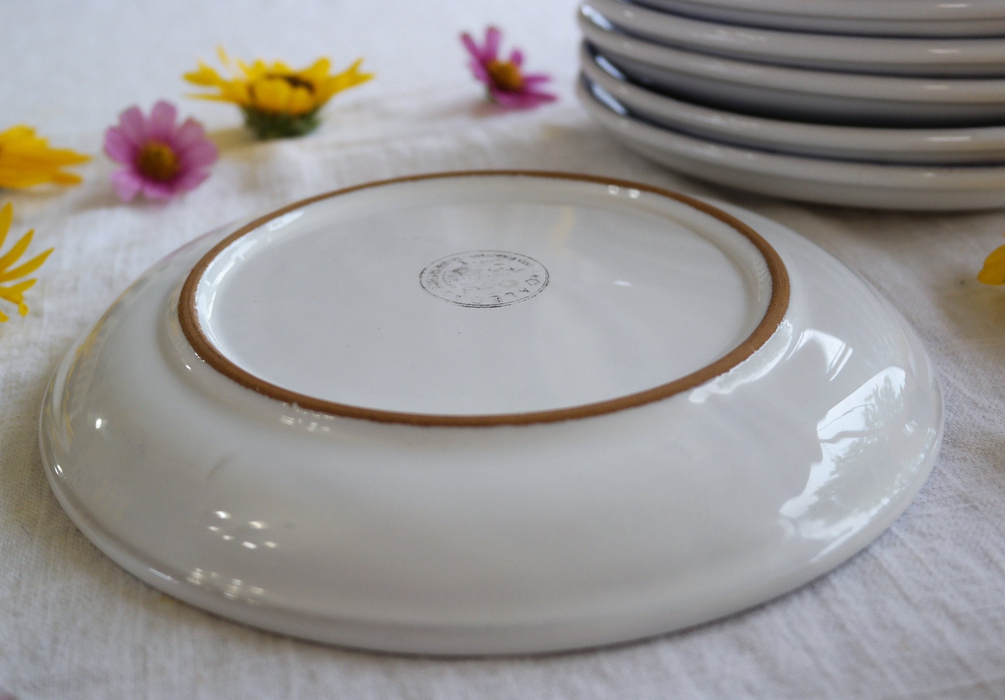 Caleca SALAD PLATE 8 Espero Pattern Green Blue Leaf - Etsy