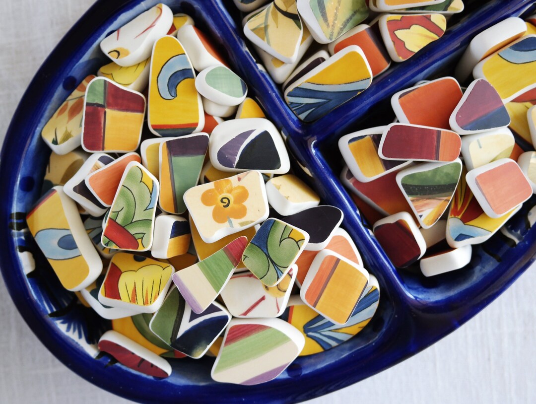 Rainbow Mix SEA POTTERY - 12 Pieces - Size 1/2" to 2" - Faux Sea ...