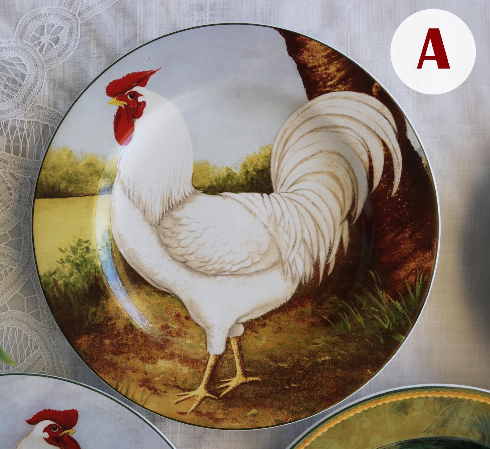 Country Kitchen SALAD PLATES - Size 8" to 8.5" - Farm Cottage Wall ...