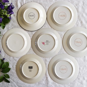 Country Kitchen SALAD PLATES - Size 7.75" to 8" - Mismatched Pottery ...