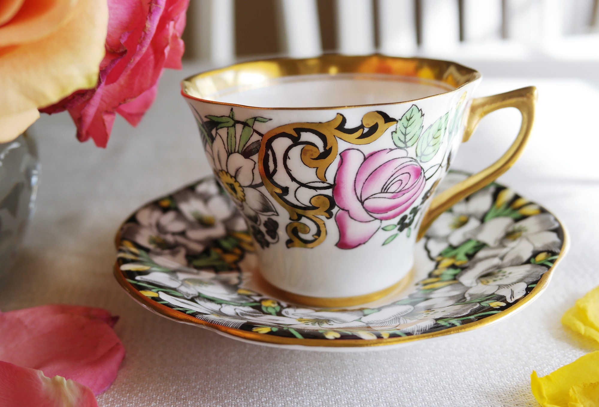 Rosina CUP & SAUCER Mismatched Patterns 4859 and 4860 - Etsy UK