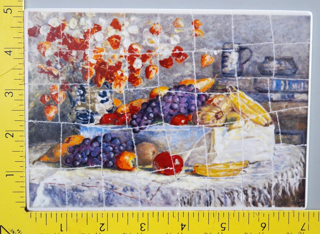 MOSAIC KIT - 5"x7" - Still Life by Anna Boch - 44 Tiles - Red Blue ...