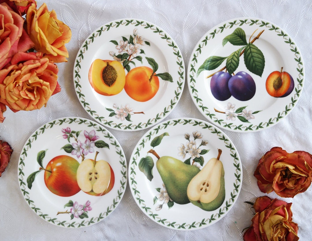 Maxwell & Williams SALAD PLATE 8" - Orchard Fruits Pattern - Peach ...