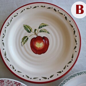 MISMATCHED DINNER PLATES - Apple Pattern - Red Delicious Apples ...