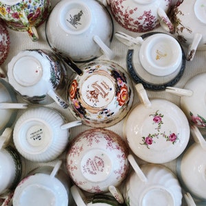 VINTAGE TEA CUPS W/imperfections - Damaged Teacups - Shabby Chic ...
