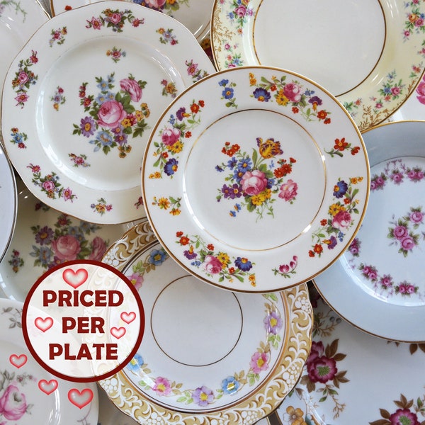 Floral China Plates - Etsy