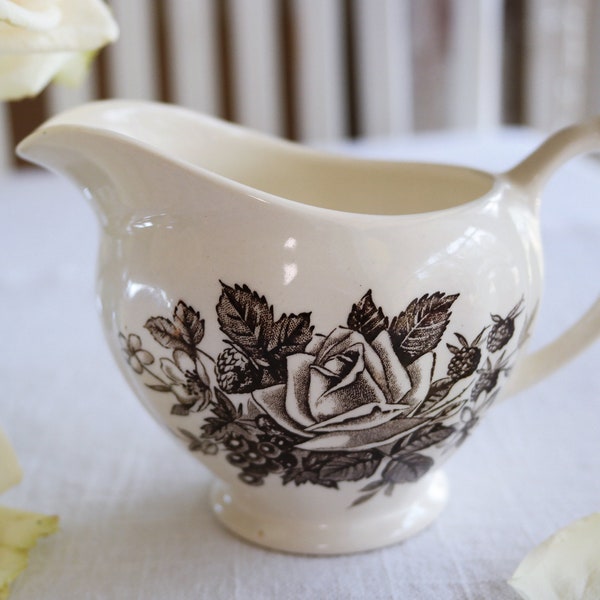 Milk Jug With Rose Pattern - Etsy