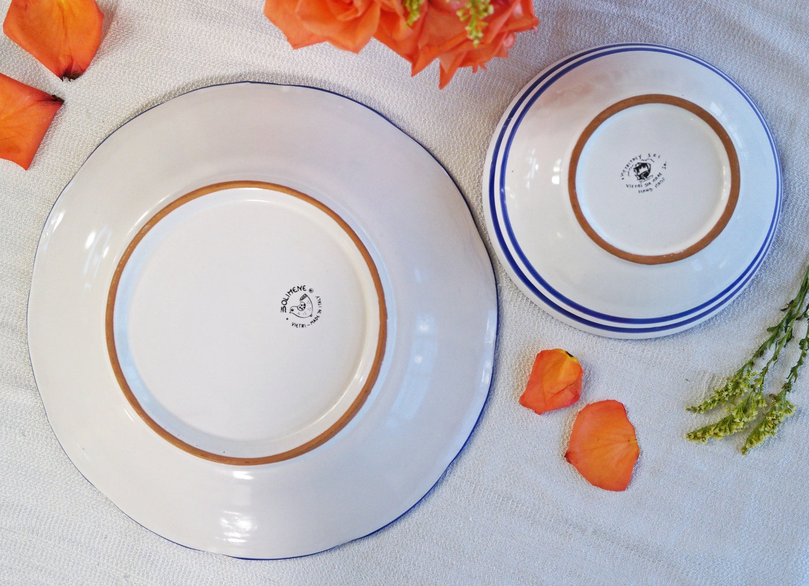 Vietri Italy PLATE & BOWL SET - Serving Platter Salsa Bowl Chip 'N Dip ...