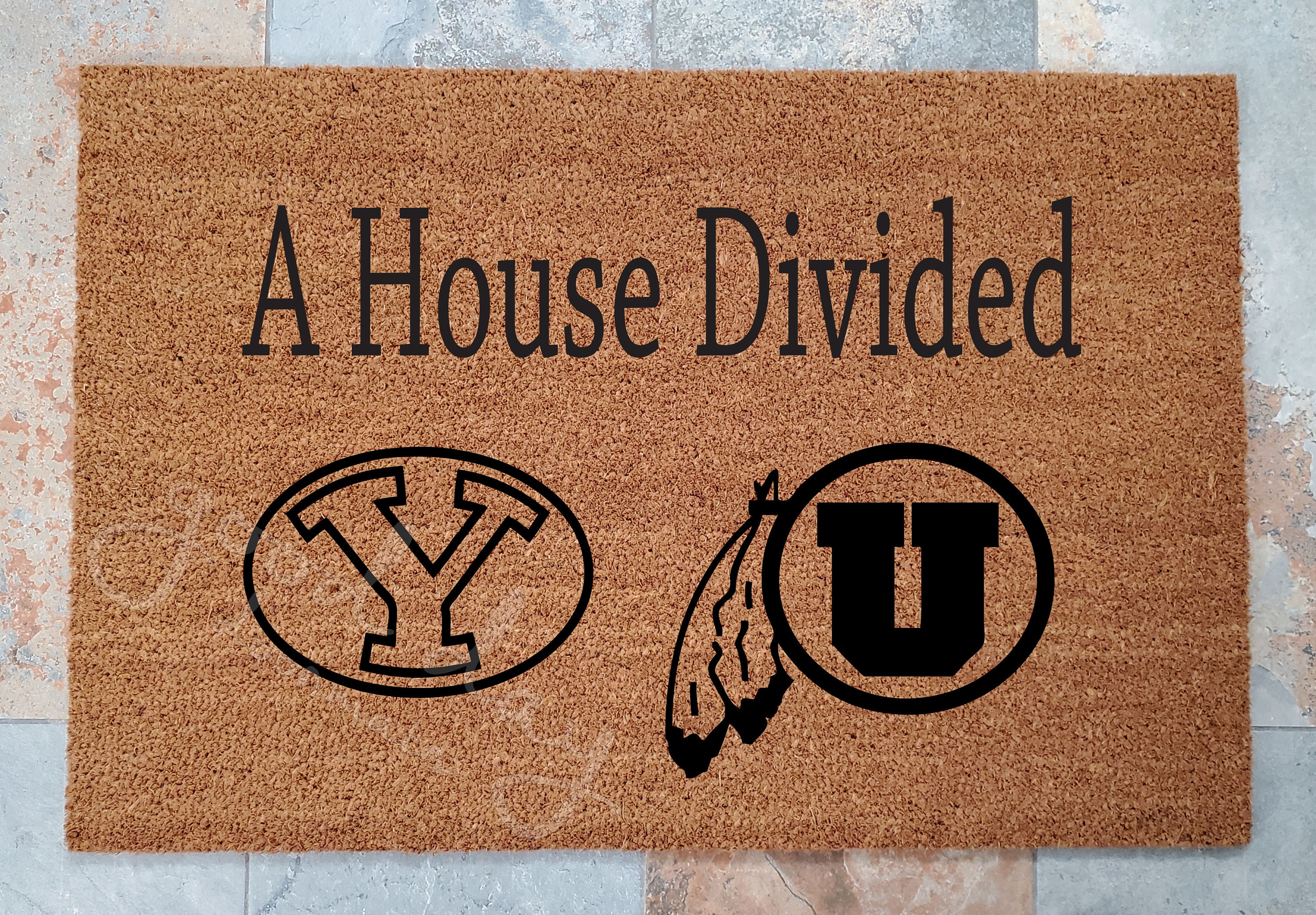 A House Divided Sports Doormat / Support Your Favorite Sports Team ...