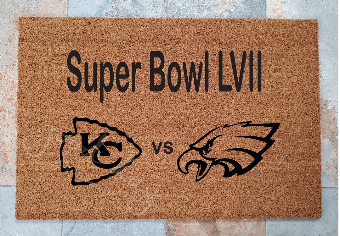 Super Bowl LVII Welcome Mat / Chiefs vs Eagles / Sports Fan / - Etsy België