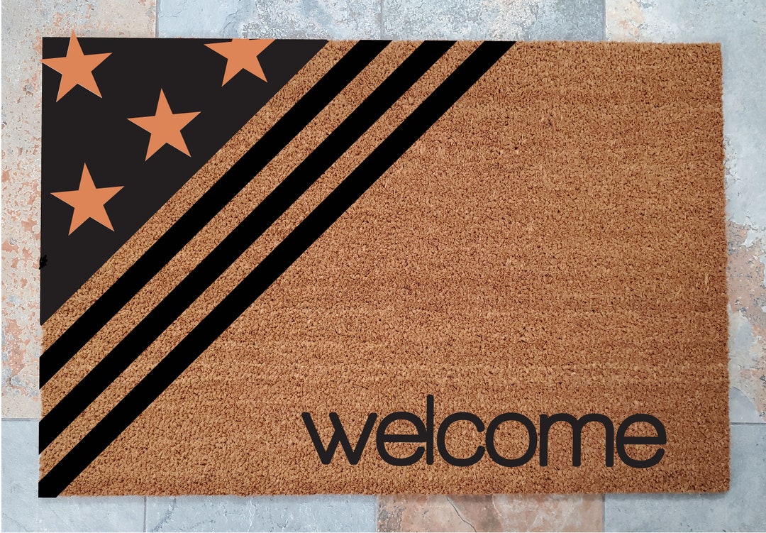 American Flag Welcome Mat: Patriotic Coir Doormat - Etsy