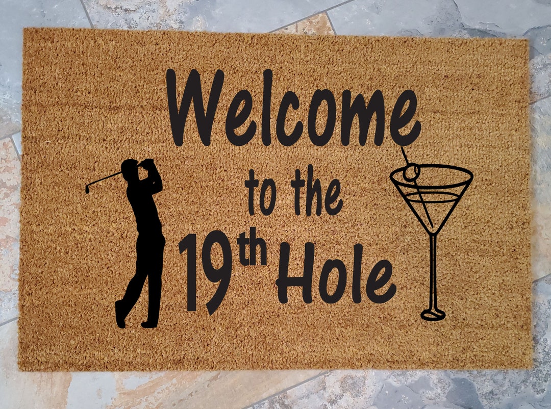 The 19th Hole Door Mat / Golf Doormat / Welcome Mat / Custom Door Mat ...
