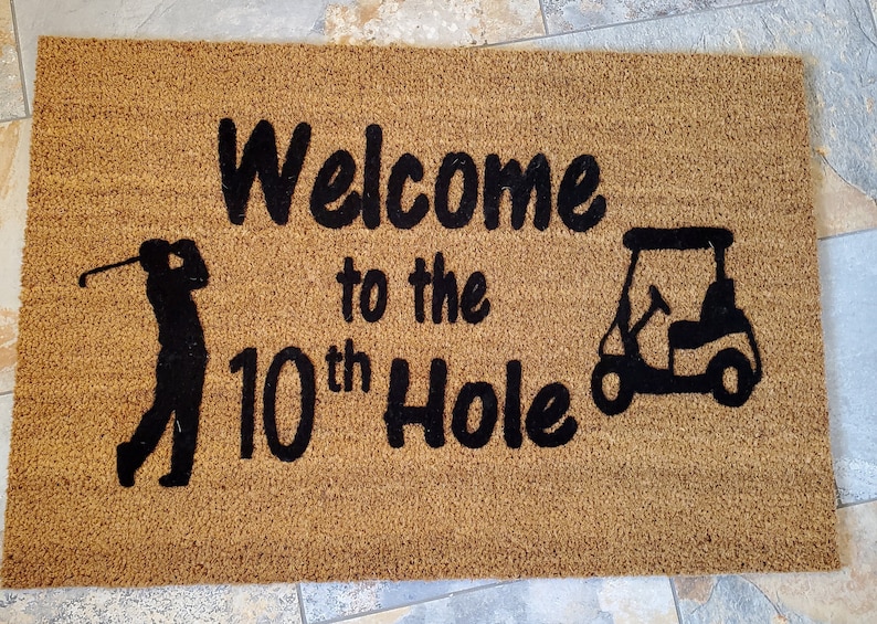 The 19th Hole Door Mat / Golf Doormat / Welcome Mat / Custom - Etsy