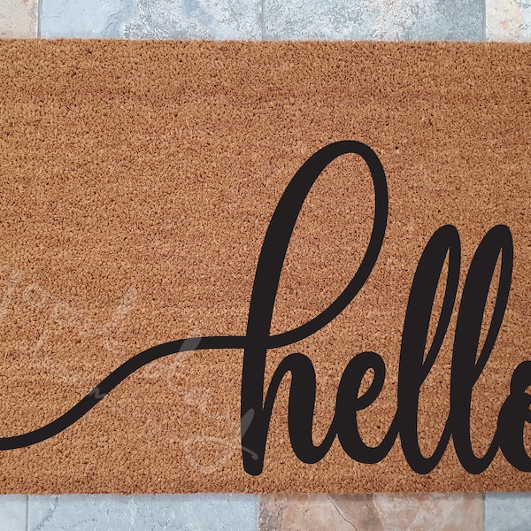 Hello Doormat - Etsy