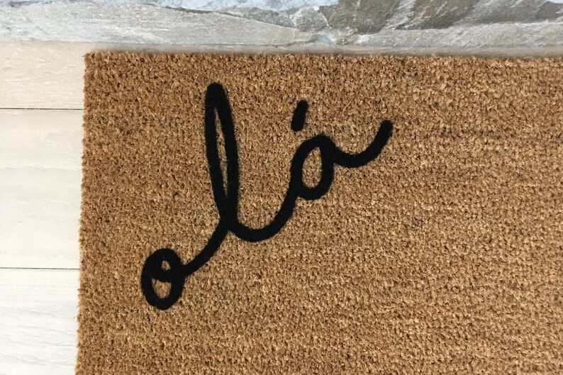 Ola Adeus Coir Doormat: Portuguese Welcome Mat - Etsy