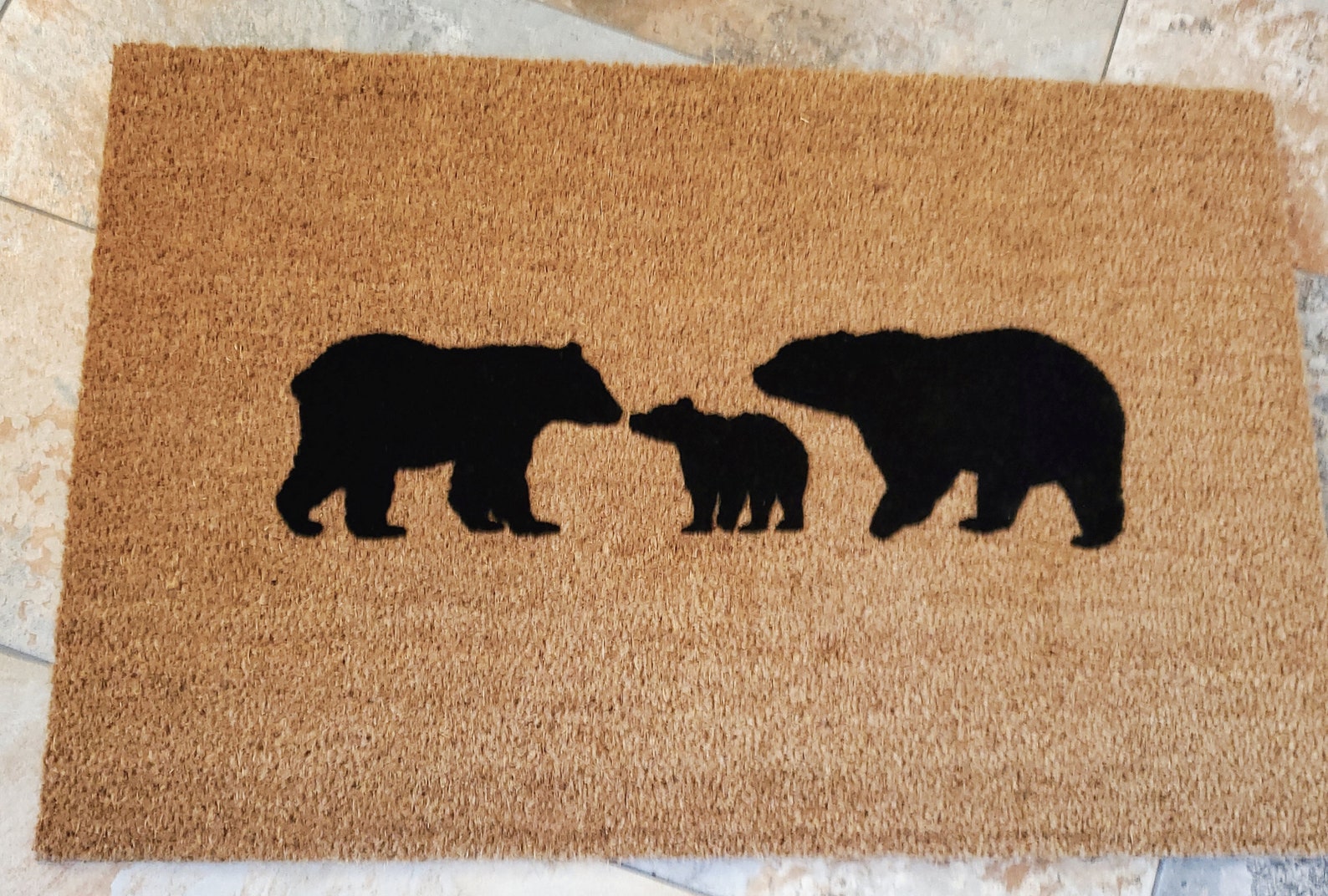 Bear Family Doormat / Doormats / Welcome Mat / Custom Doormat - Etsy Sweden