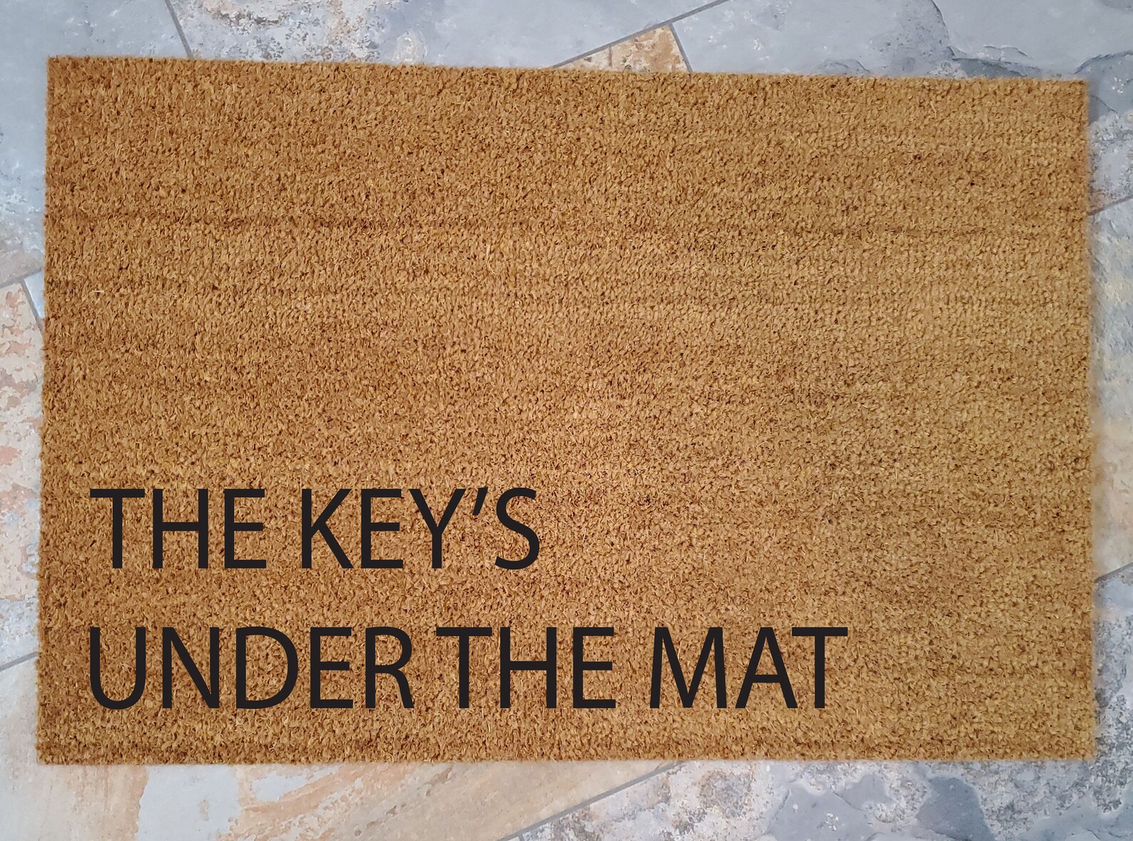 Key's Under The Mat Doormat / Funny Doormat Custom | Etsy