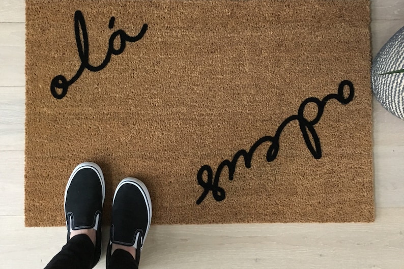 Ola Adeus Coir Doormat: Portuguese Welcome Mat - Etsy