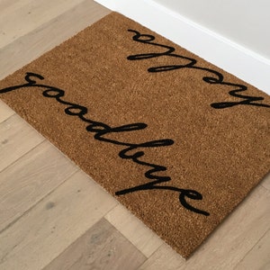 Hello Goodbye Door Mat / Custom Doormats / Welcome Mat / Personalized ...