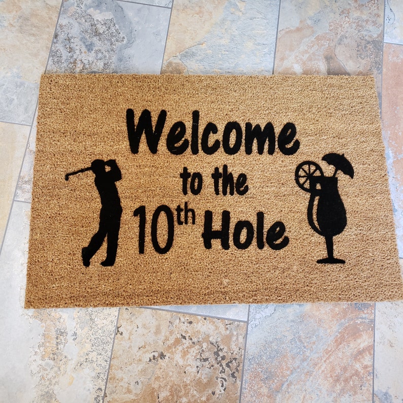 The 19th Hole Door Mat / Golf Doormat / Welcome Mat / Custom | Etsy