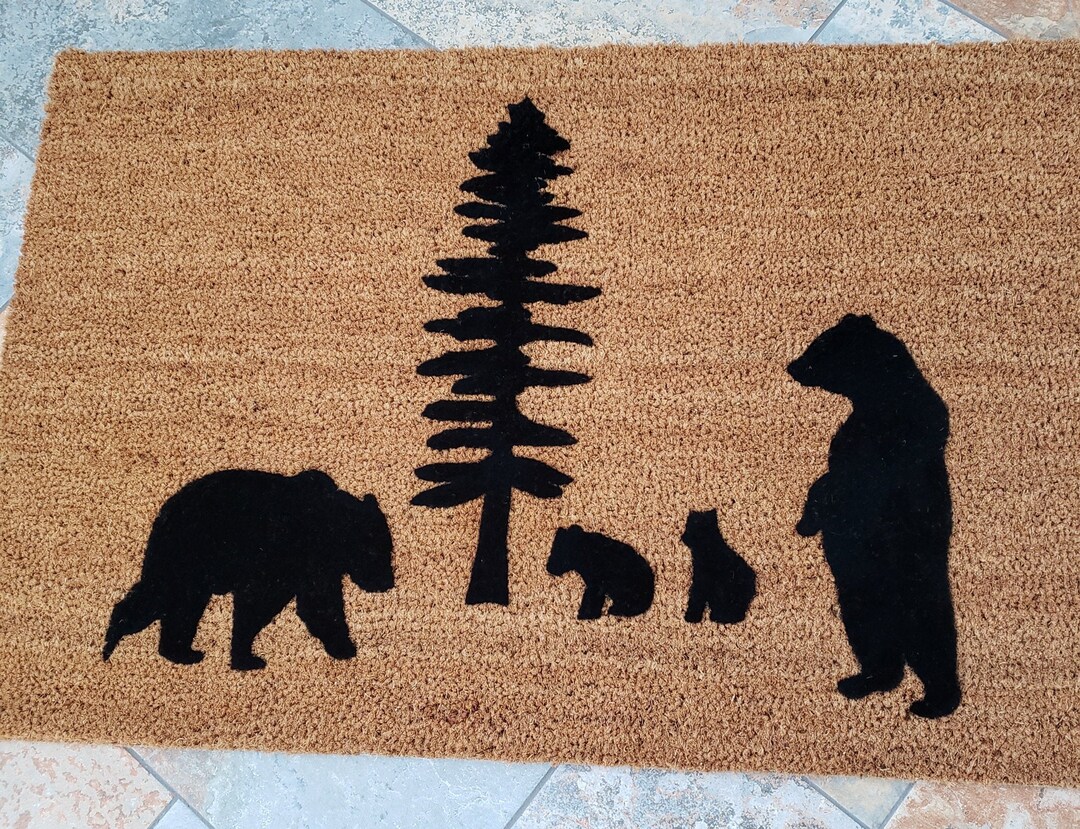Bears Doormat / the Great Outdoors / Outdoors Doormat / Custom Doormat ...