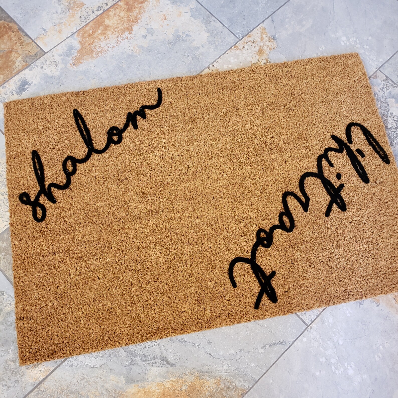 Hello Goodbye Door Mat / Hola Adios Door Mat / Hallo Tchuss - Etsy